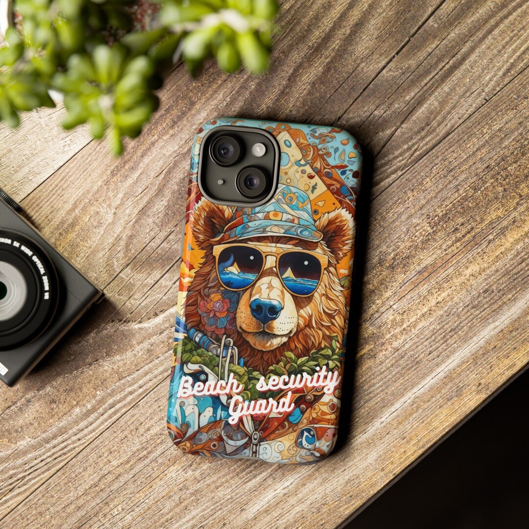 Bear Security Guard Beach Premium Custom Summer Protective Phone Cases ...