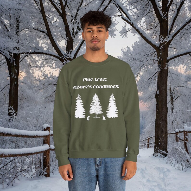Pine Tree Sweatshirt, Evergreen Trees, Nature Lover Gift, Travel Hiking ...