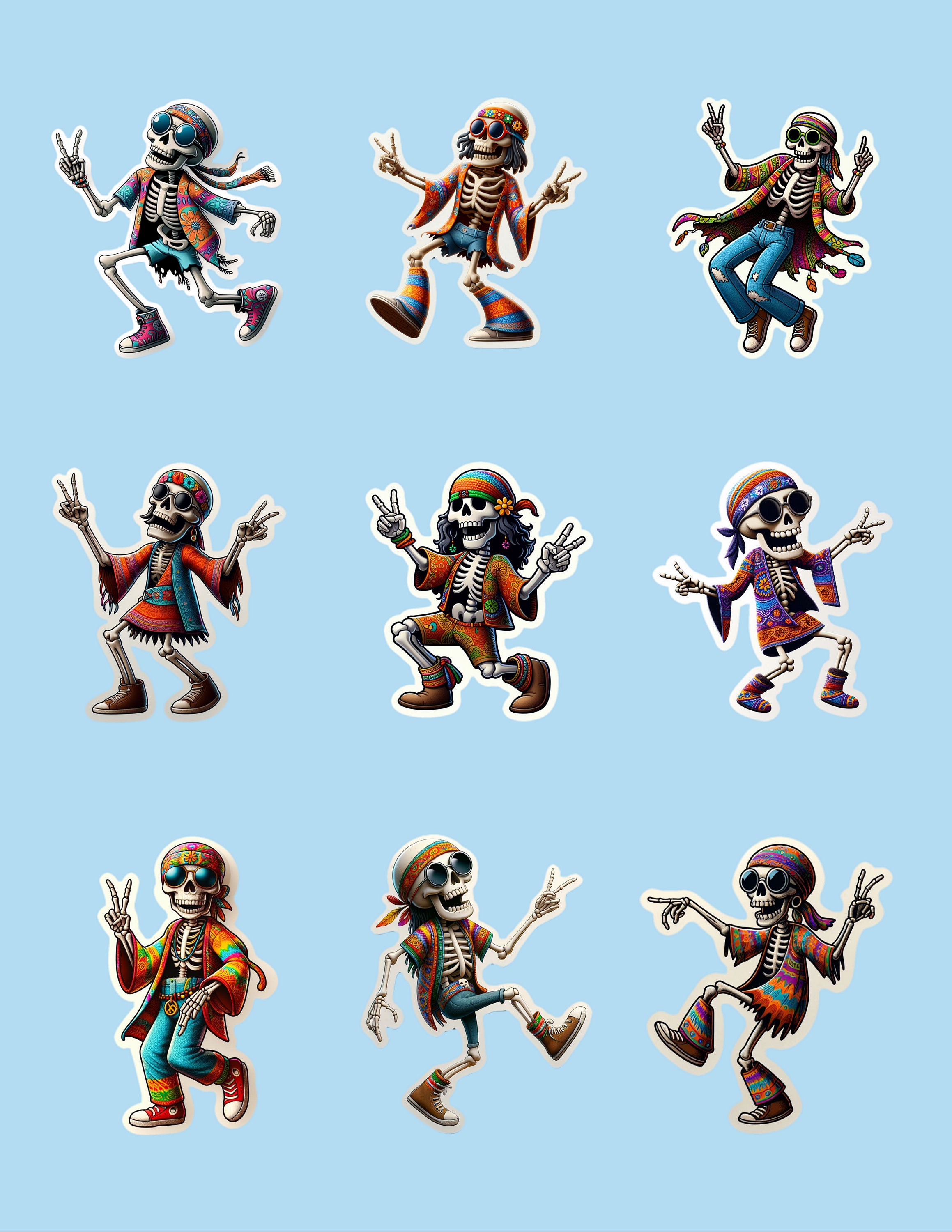 18 Skeleton Sticker, Skeleton Stickers, Skeleton, Dancing Skeleton ...