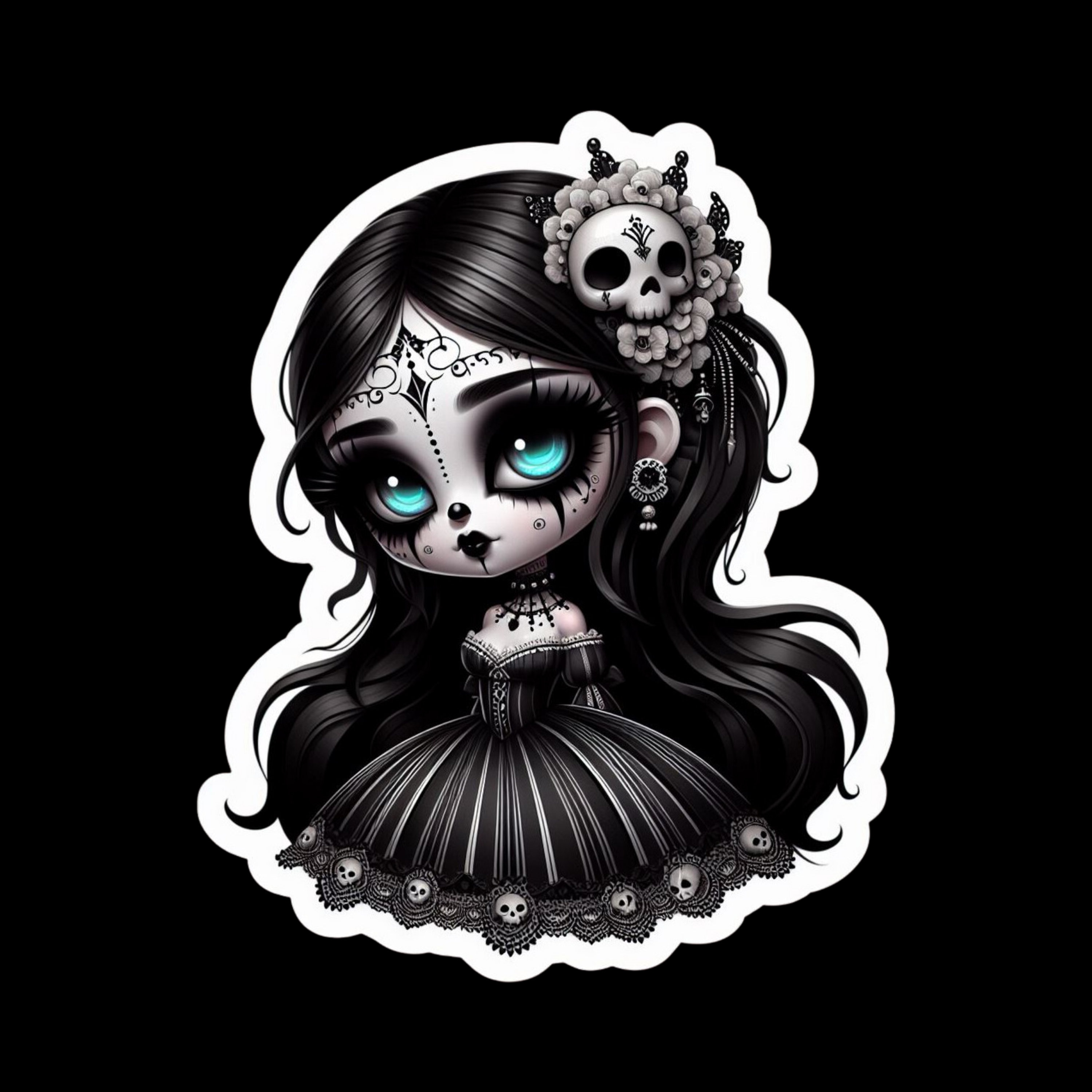 Anime Stickers, Gothic Sticker, Gothic, Goth, Goth Bundle, Digital ...