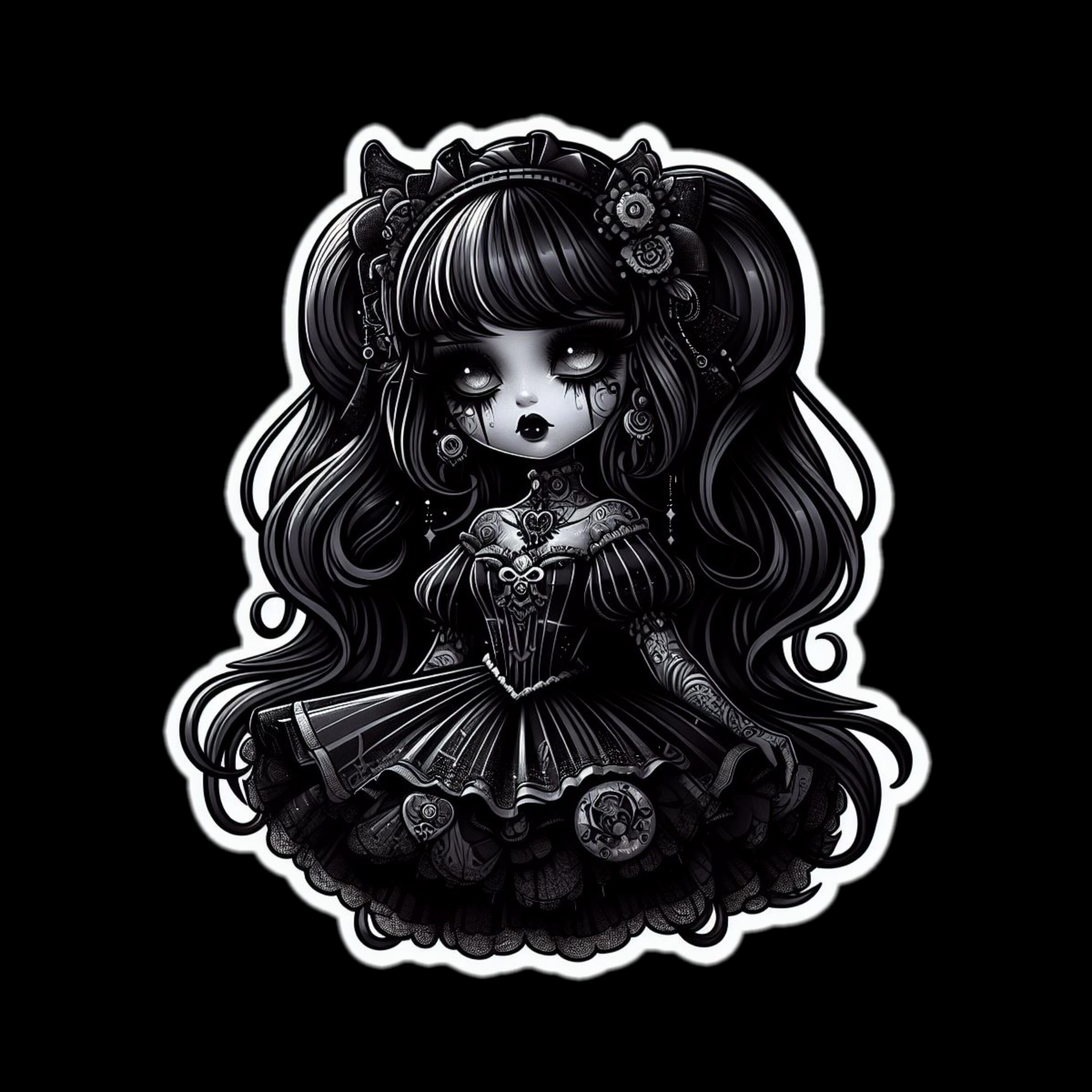 Anime Stickers, Gothic Sticker, Gothic, Goth, Goth Bundle, Digital ...