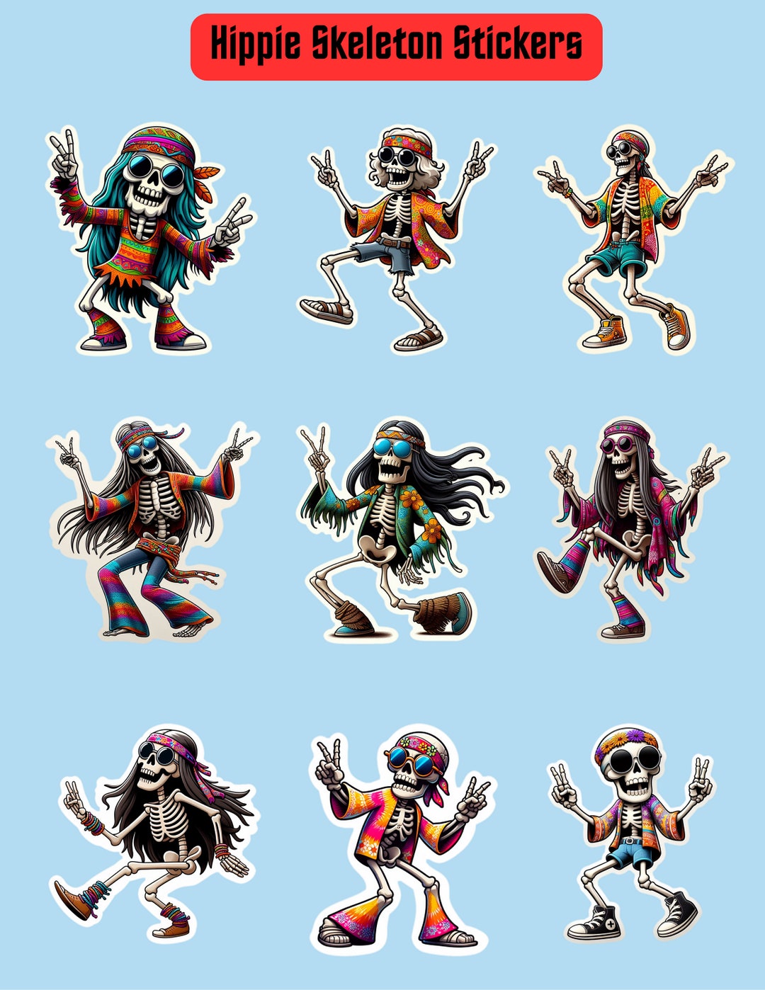 18 Skeleton Sticker, Skeleton Stickers, Skeleton, Dancing Skeleton ...