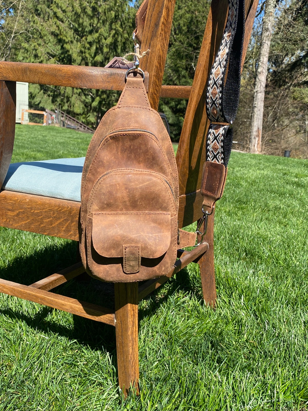 Zippered 3 Pocket Bum Bag, Backpack. Sling Bag. Crossbody Bag With ...