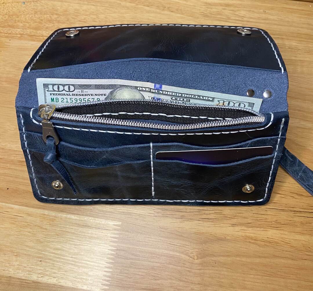 Wristlet Wallet With Removable Strap. Full Grain Leather. - Etsy