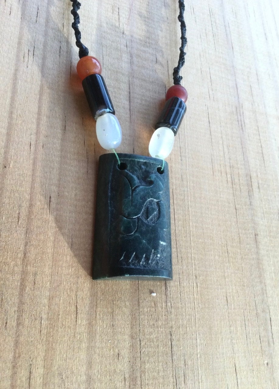 Eagle Necklace Cuauhtli Guatemalan Jade Serpentine Aztec Jewelry ...