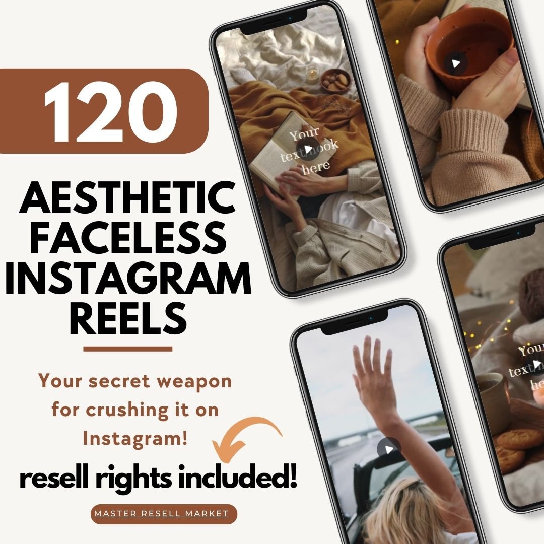 120 Faceless Social Media Photos With Master Resell Rights, Faceless ...