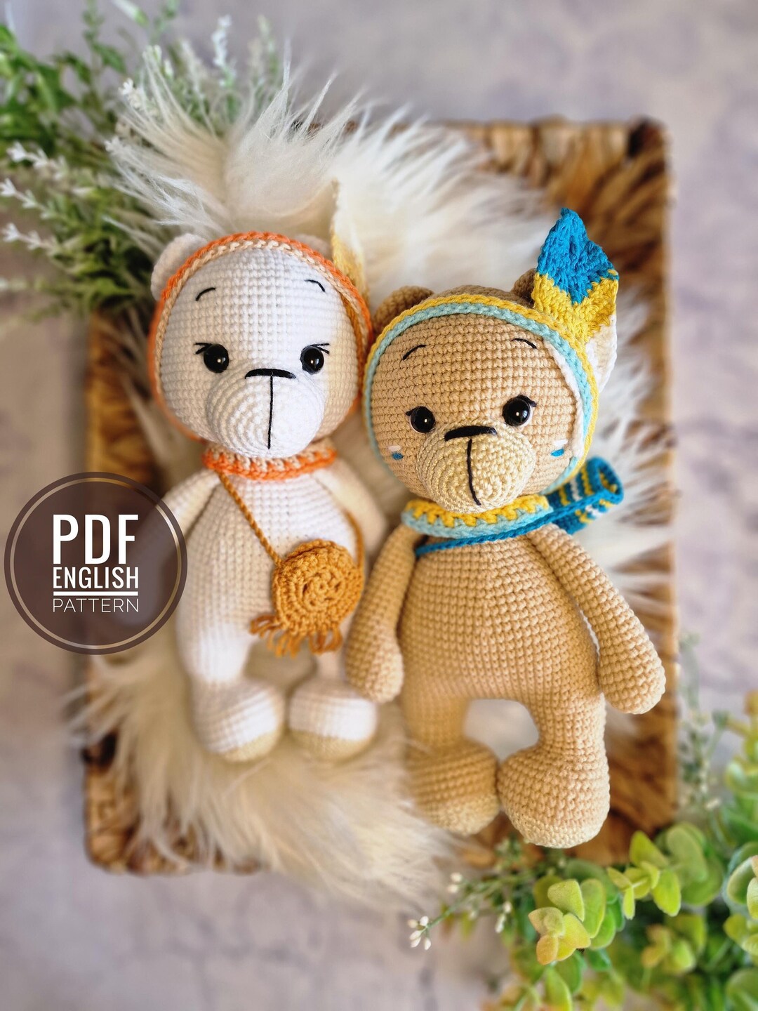 Barry and Berry Boho Bears Amigurumi Crochet Pattern PDF | DIY Boho ...