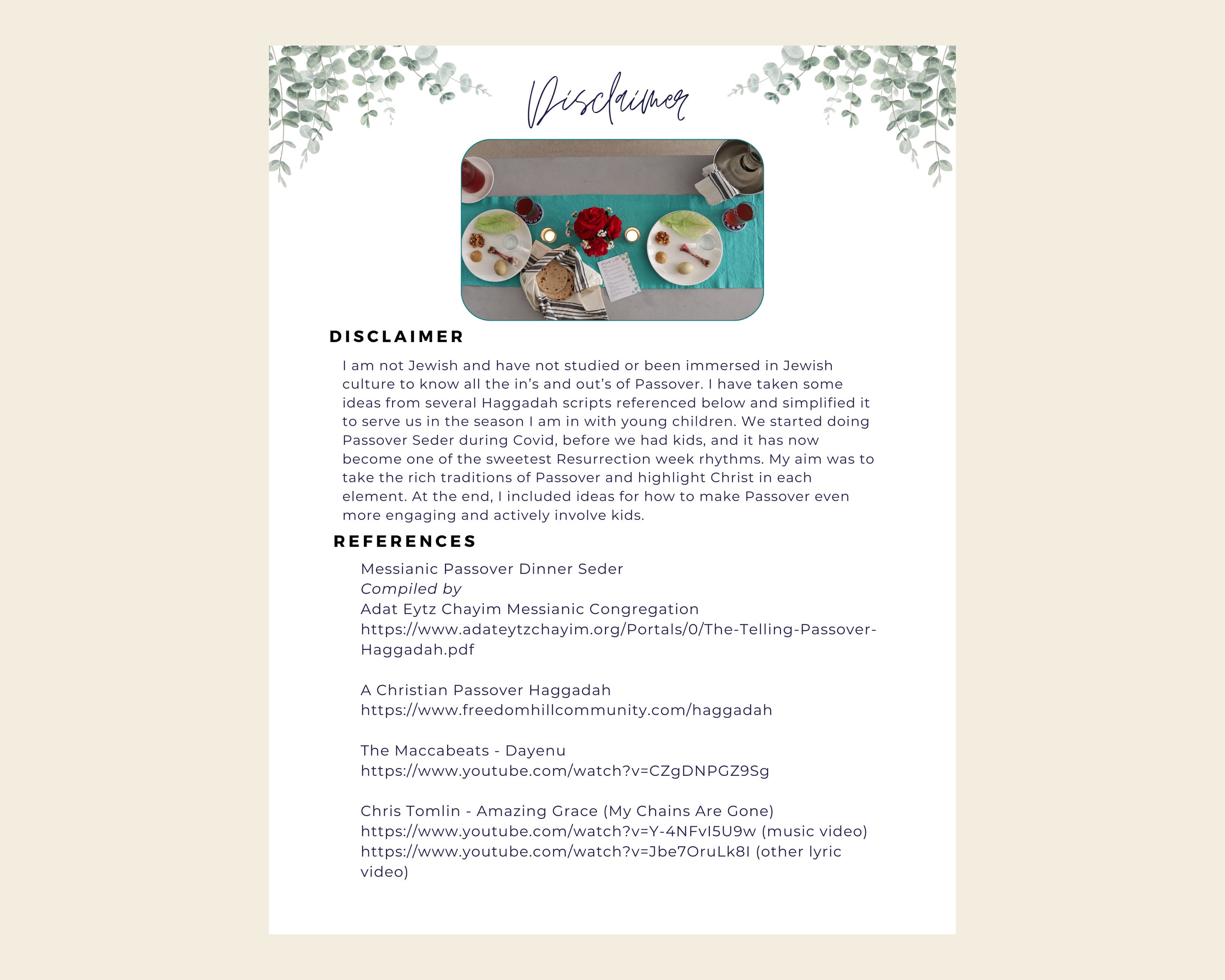 Christ-centered Passover Seder Script for Families (digital Download ...