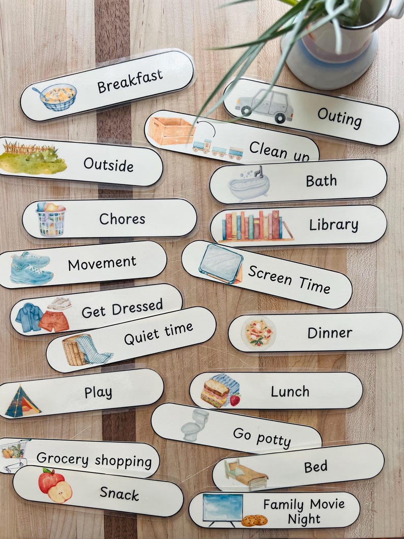 Daily Routine Cards Toddler Routine Chart Daily Rhythm Visual Schedule ...
