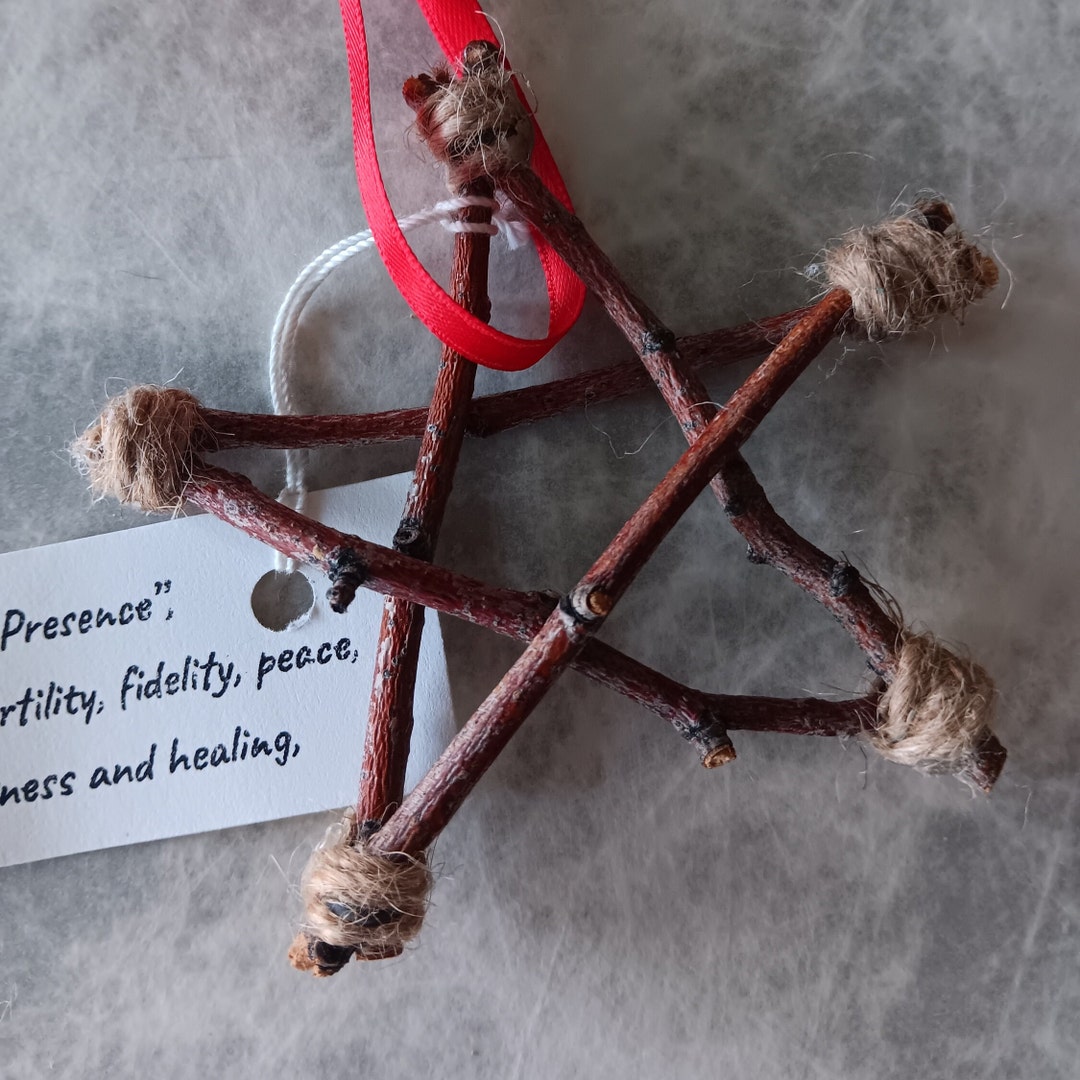 Linden Wood Pentacle Hand-crafted Wood Branch Star Linden Tree Energy ...