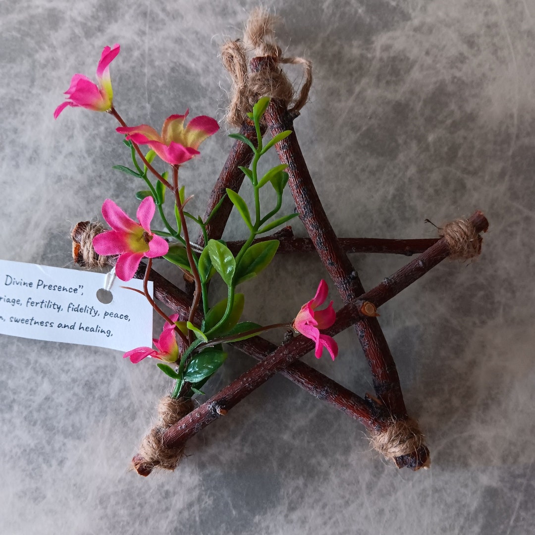 Linden Wood Pentacle - Hand-crafted Wood Branch Star - Linden Tree ...