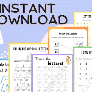 English Alphabet Workbook | Preschool Primary Kindergarten Elementary ...