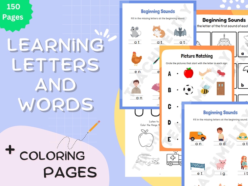 English Alphabet Workbook | Preschool Primary Kindergarten Elementary ...