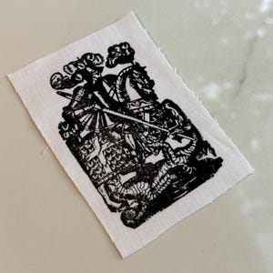 Saint George Patch | Dragon Patch | Linocut Patch | Linocut | Knight ...
