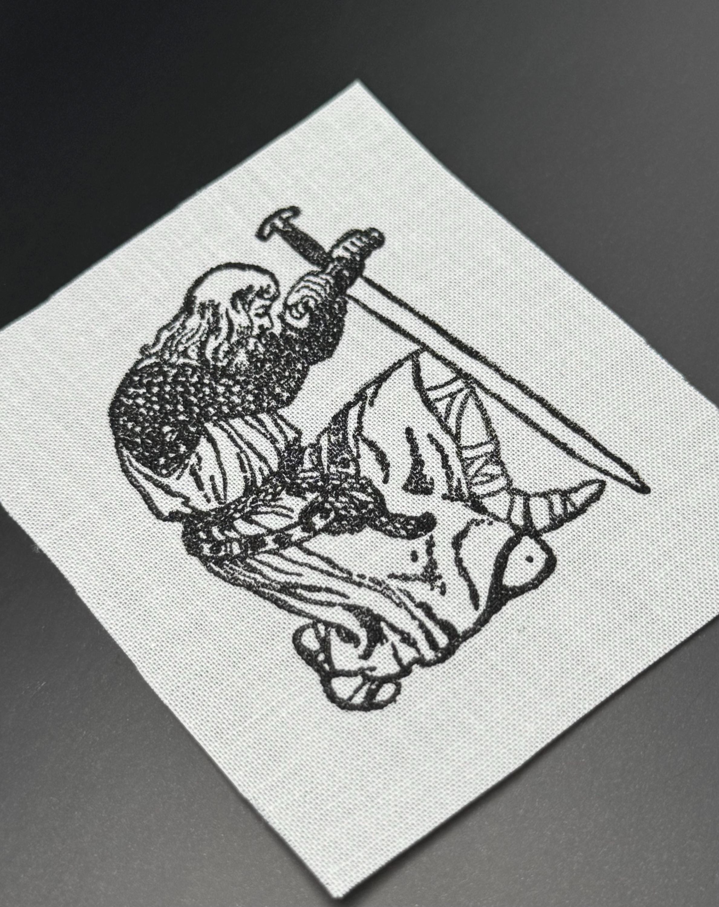 Knight Patch | Patches | Linocut Patch | Linocut | Patch - Etsy