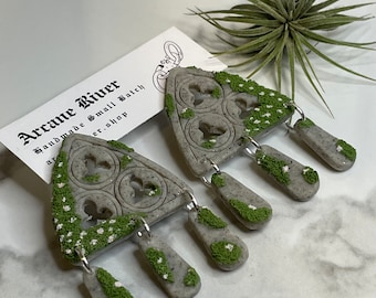 Floral Gothic Window Polymer Clay Earrings Handmade Alternative ...