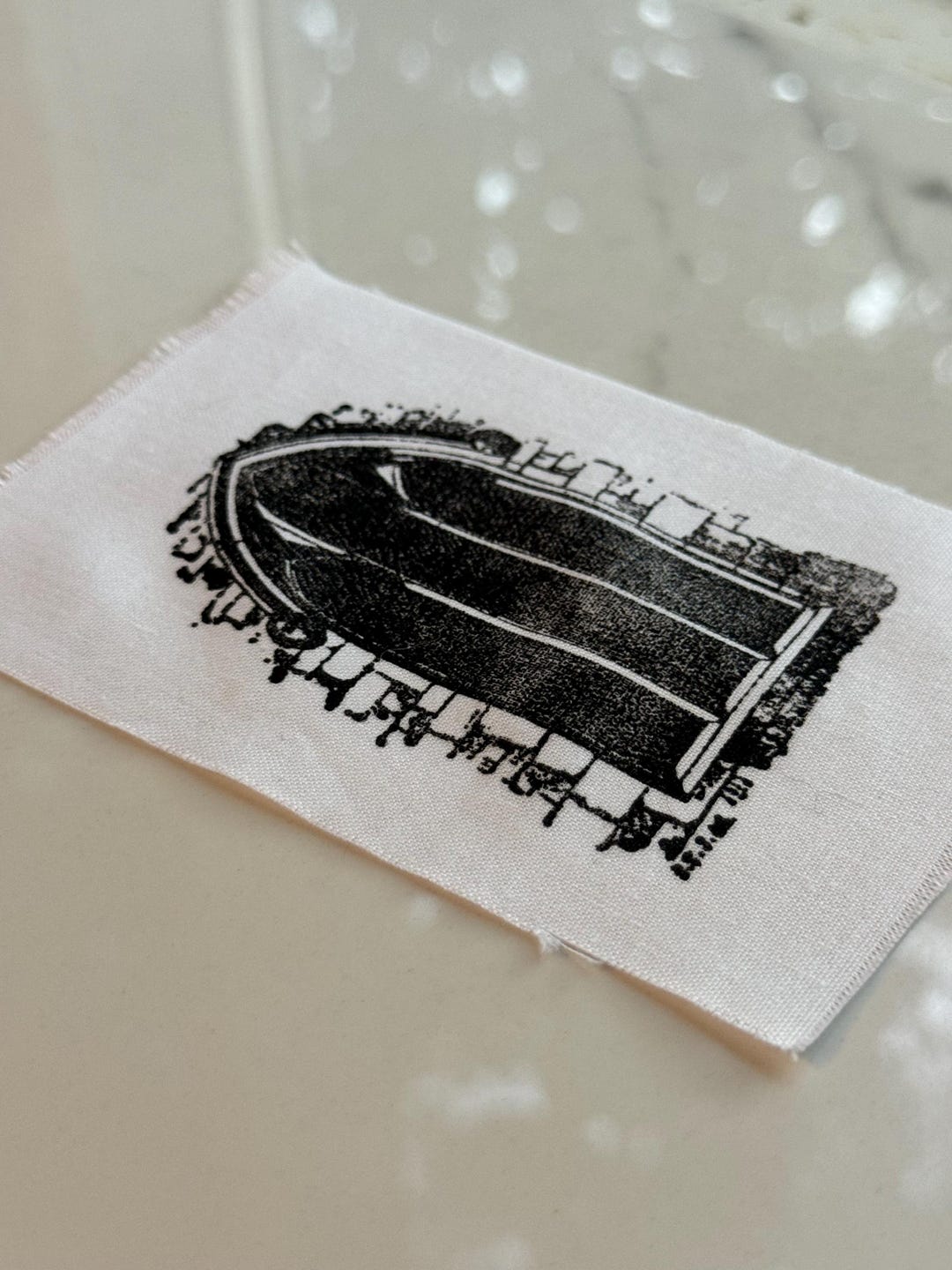 Cathedral Window Patch | Gothic Patch | Linocut Patch | Linocut ...