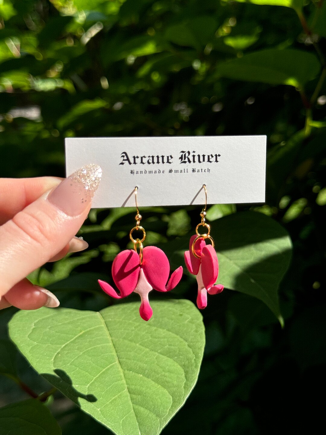 Bleeding Heart Earrings | Flower Earrings | Summer Earrings | Plant ...