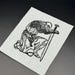 Linocut Knight Patch | Hand-printed Medieval Design - Etsy