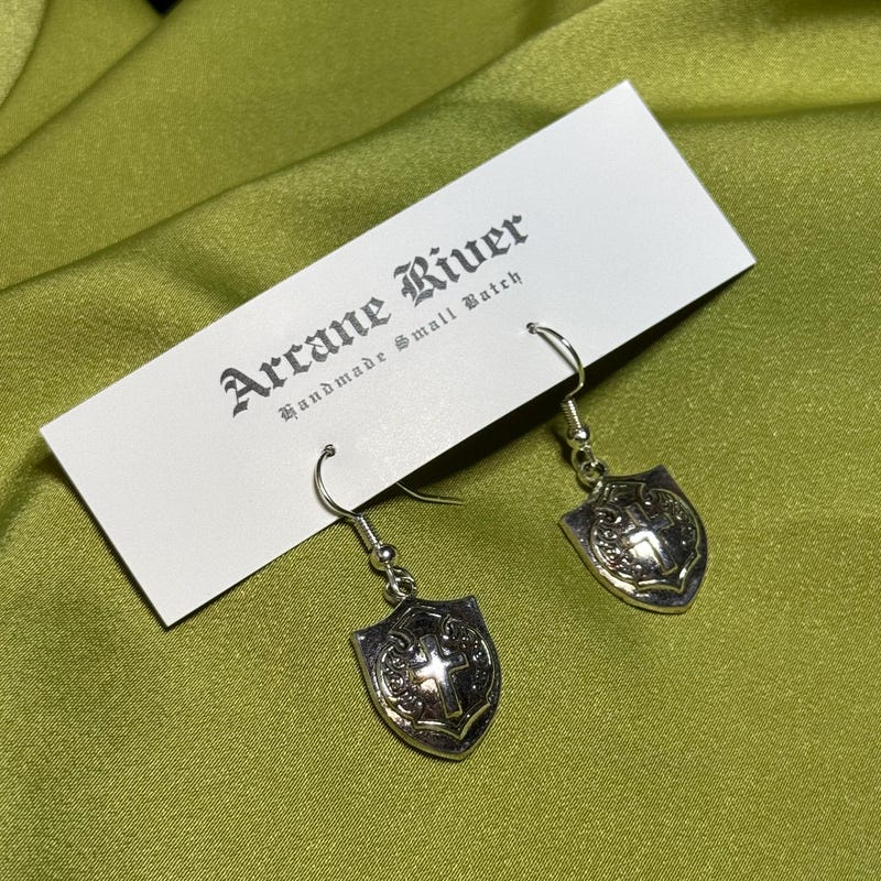 Shield Earrings - Etsy