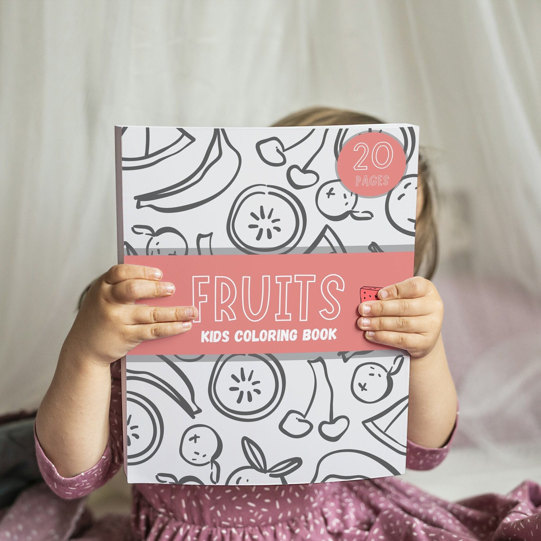 Printable Fruits Kids Coloring Book Instant Download Fun Fruit Coloring ...