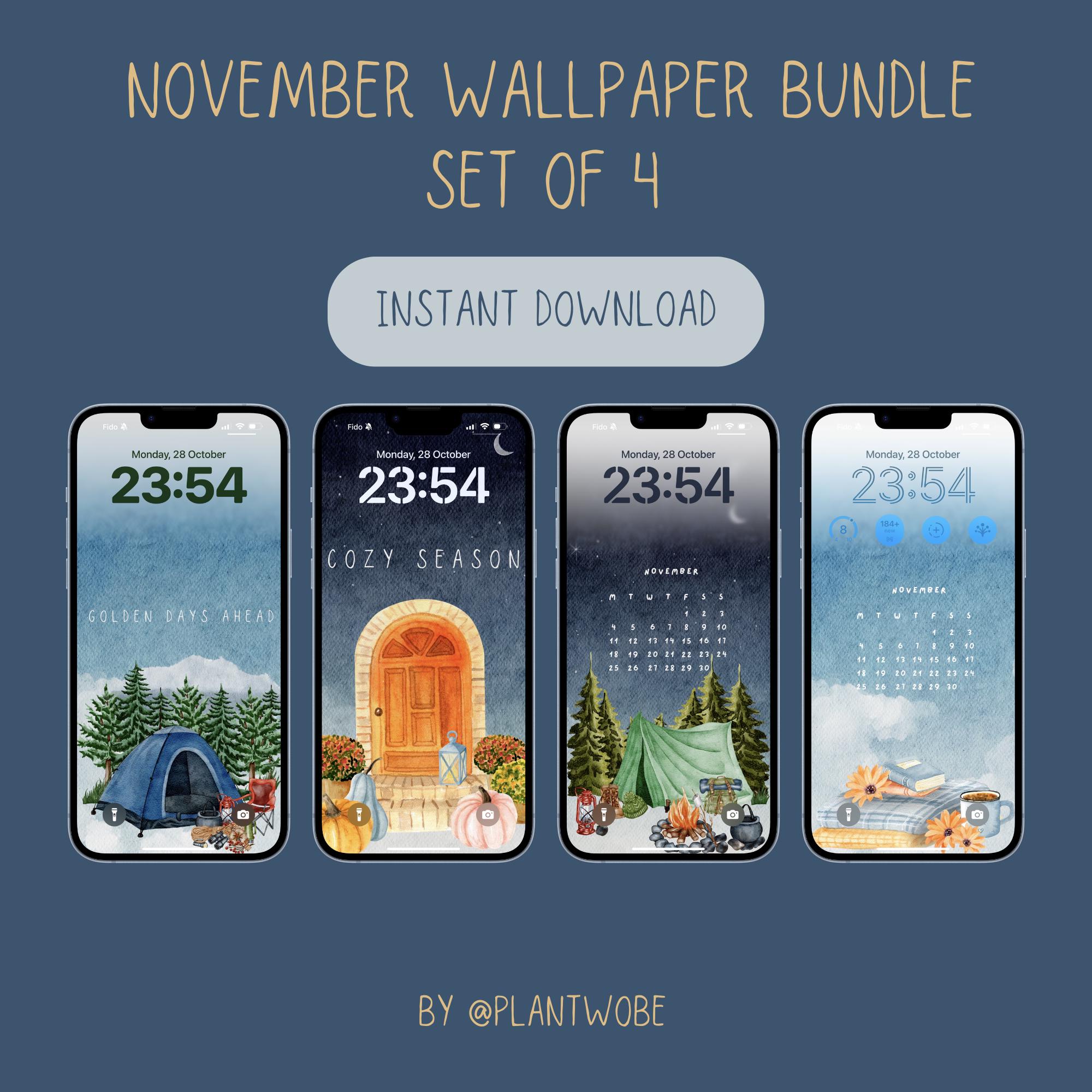 November Wallpaper November Calendar Wallpaper iPhone Wallpaper Autumn ...