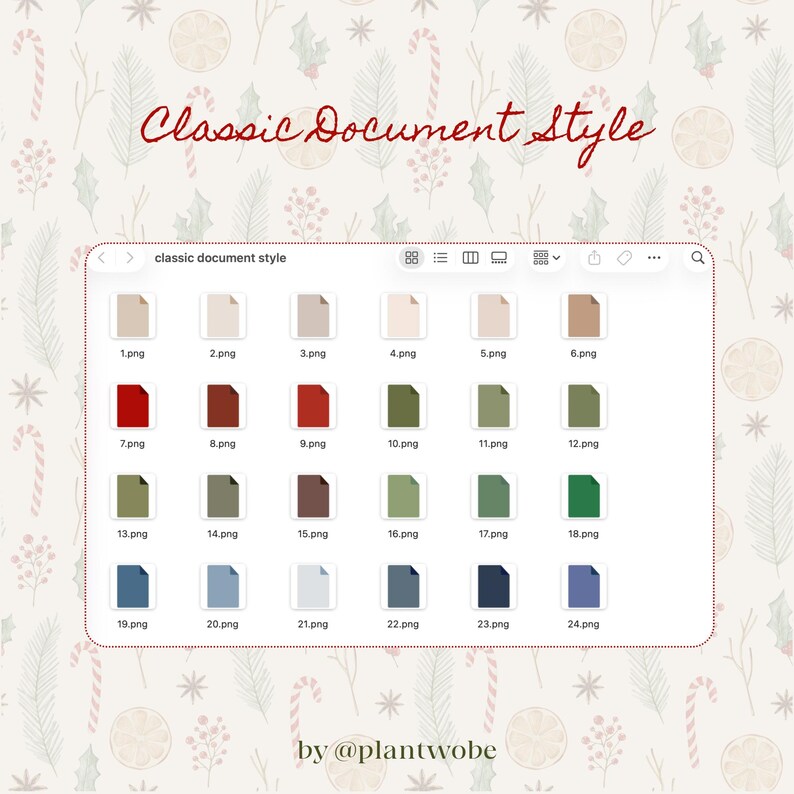 Christmas Folder Icons: Desktop Organizer, Mac & Windows (digital ...