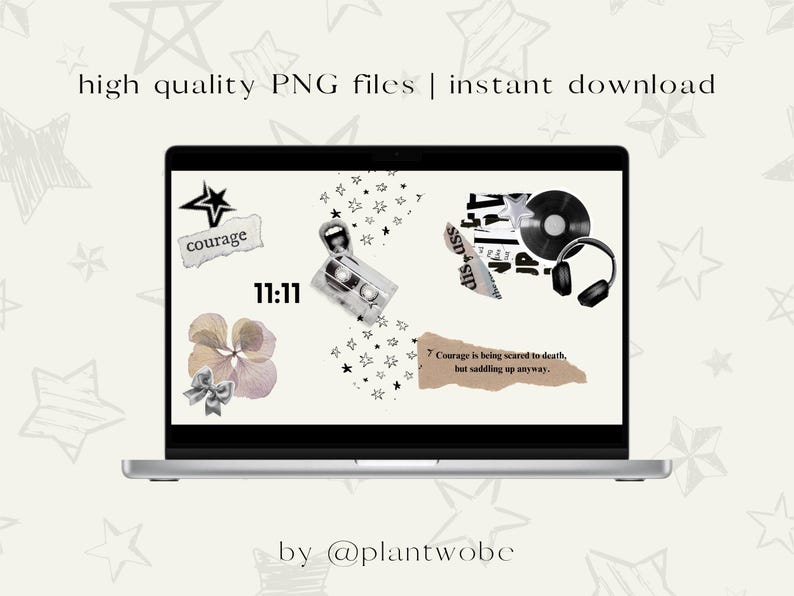 Aesthetic Desktop Wallpaper | That Girl Theme (7 PNG) - Etsy