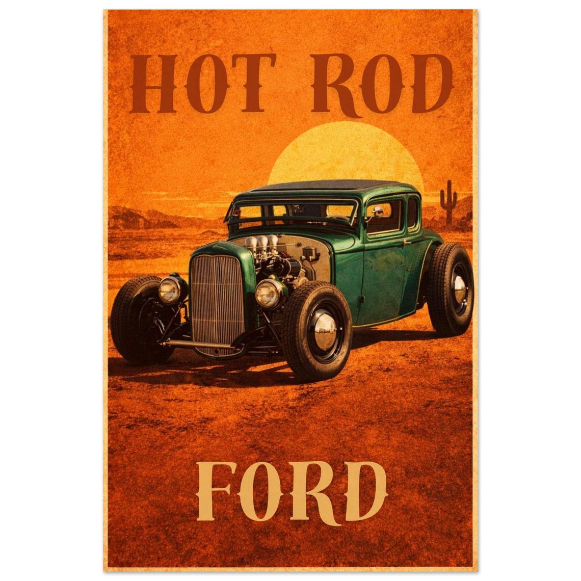 Vintage Hot Rod Ford Classic American Custom Street Legend Retro Muscle ...