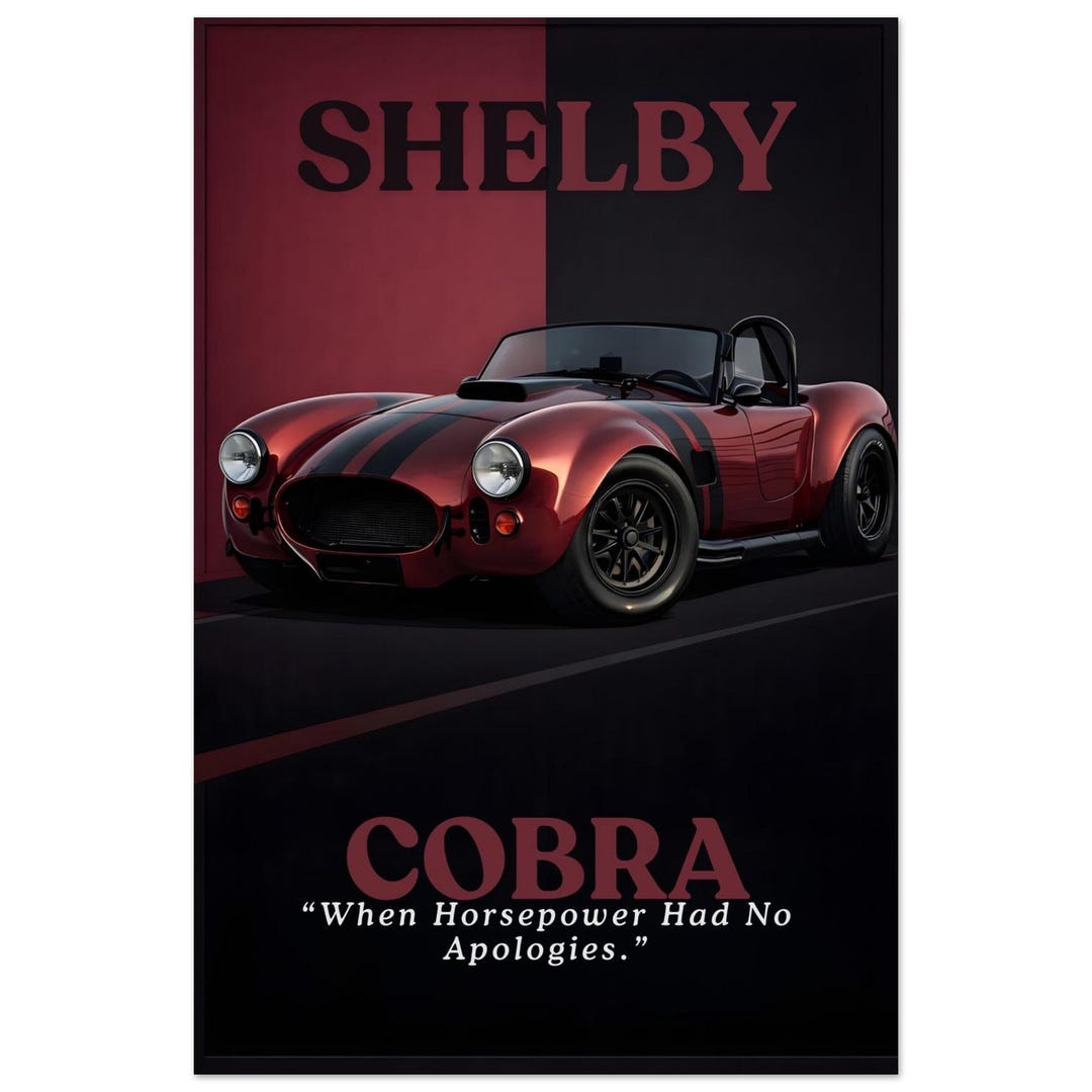 Shelby Cobra 427 Classic Muscle Car Poster Vintage American Performance ...