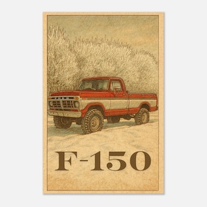 Ford F-150 Vintage Truck Poster: Retro American Auto Art - Etsy