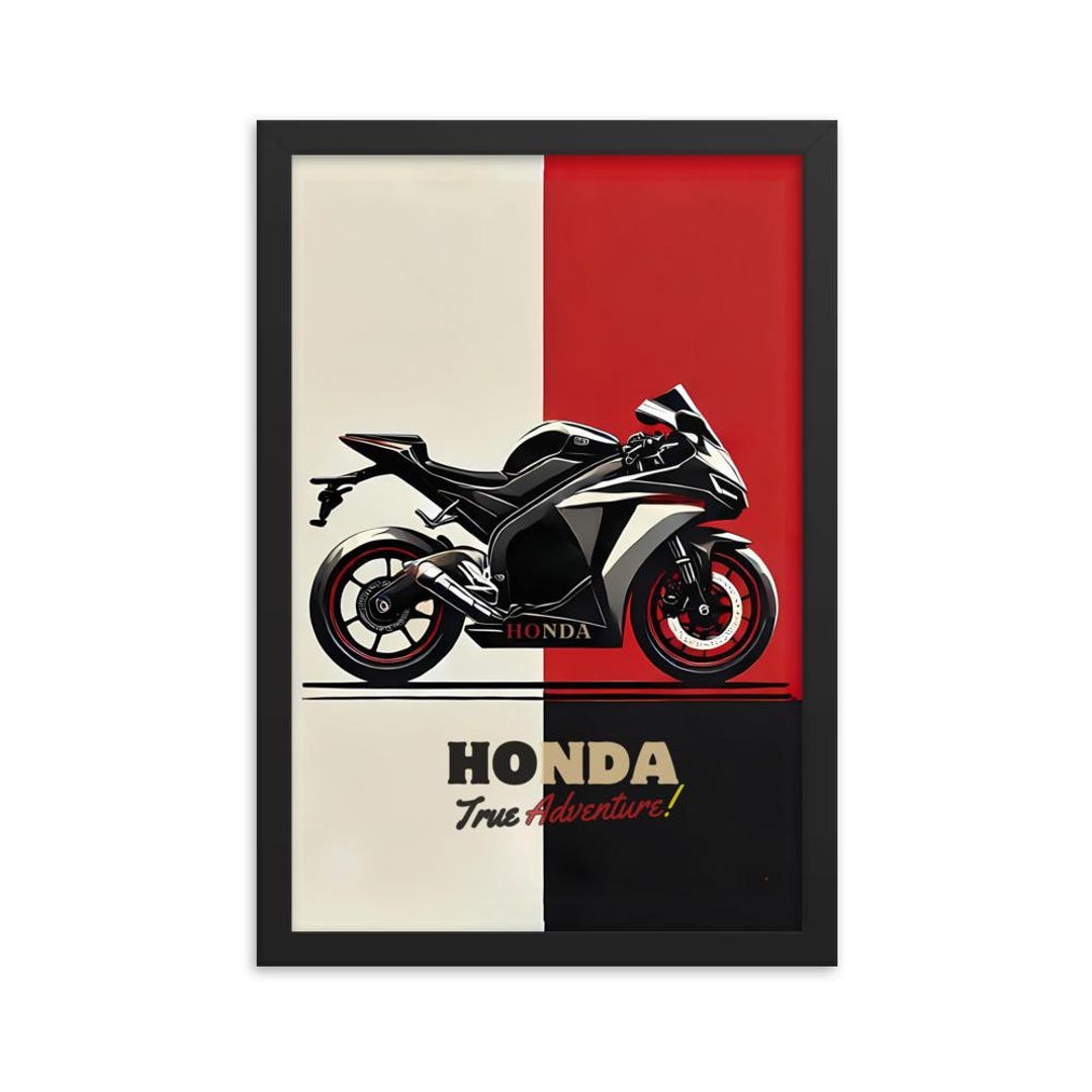 Retro Honda Motorcycle Poster, Retro Honda Art, Sport Motorcycle Print ...
