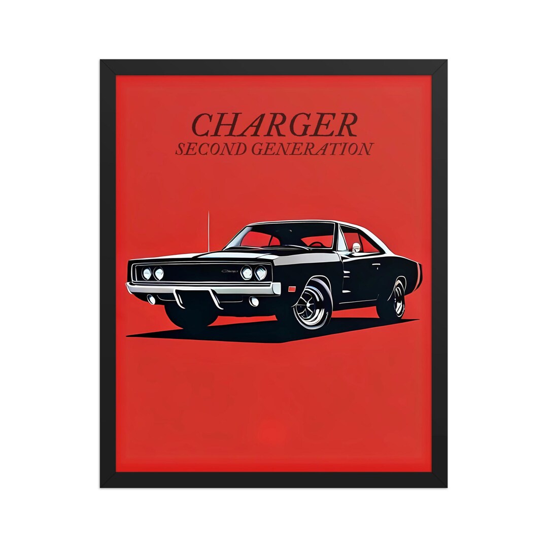 Dodge Charger, Second-generation Charger, Classic Muscle Car Poster ...