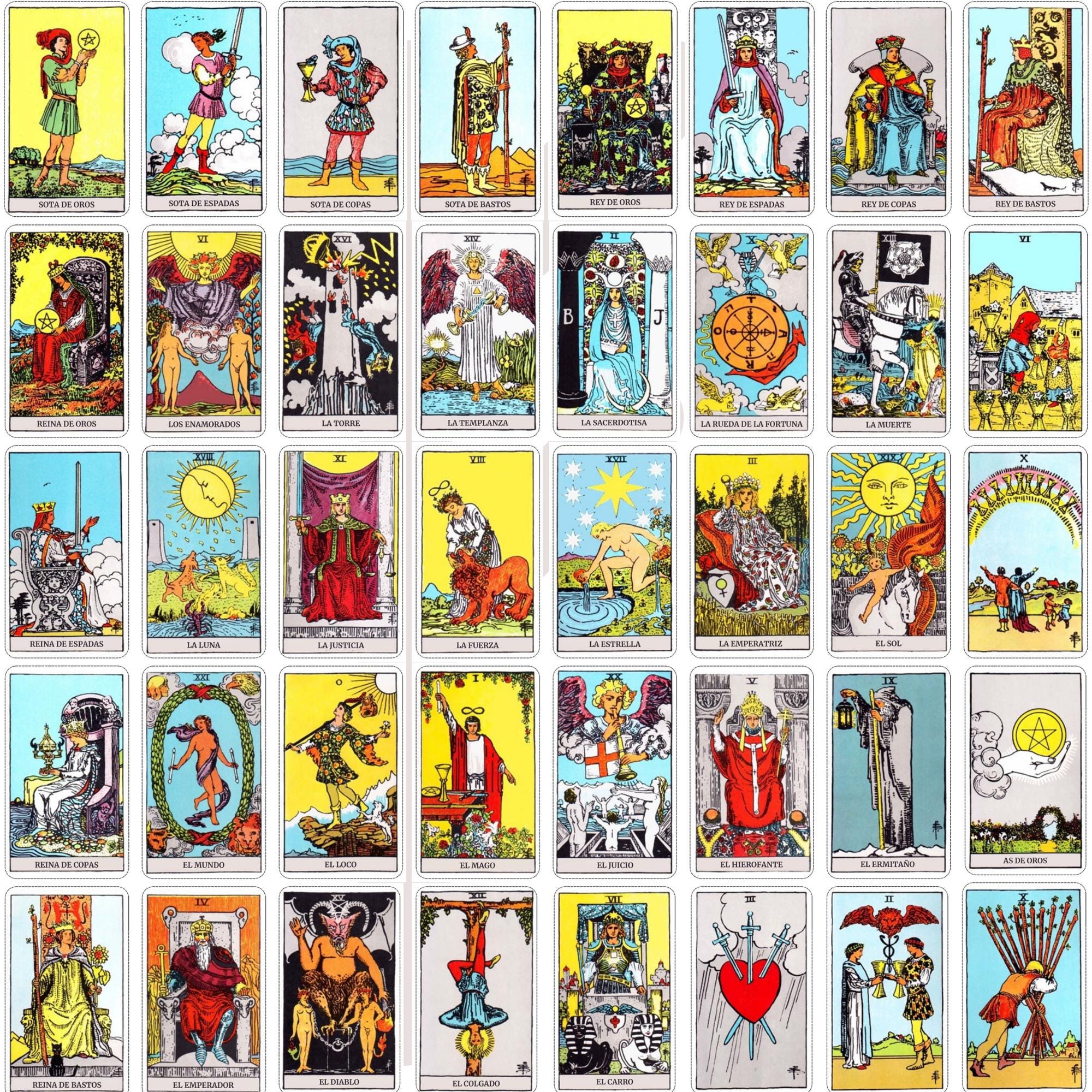 Kit 2 Mazos Tarot Rider Waite En Español Edición Premium 2025