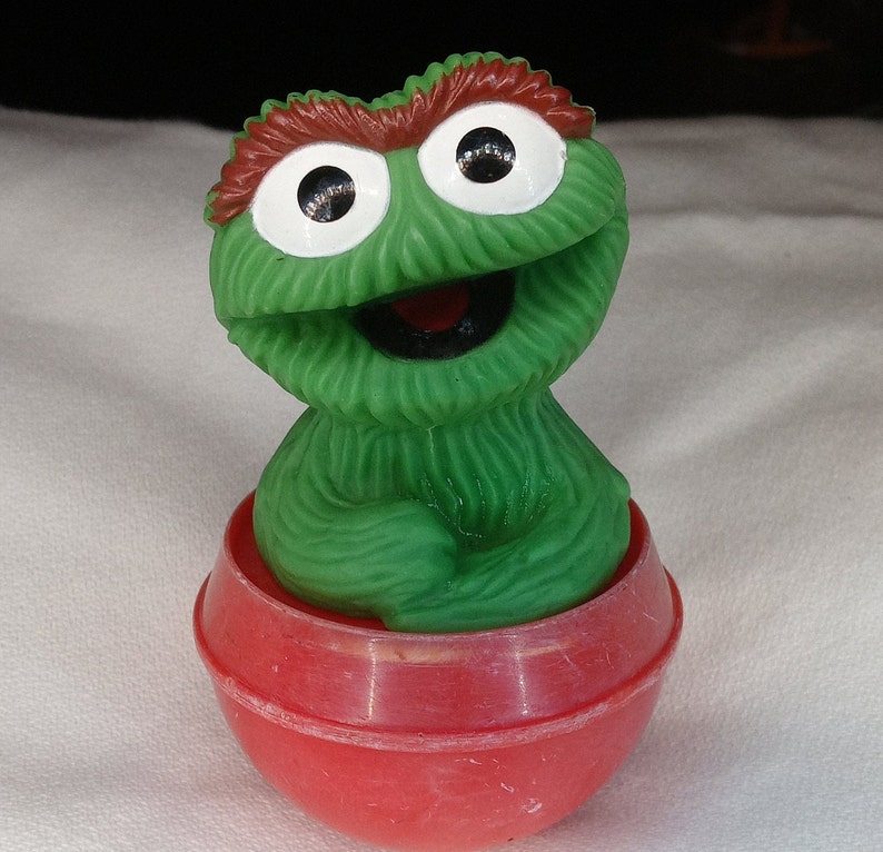 Oscar the Grouch Sesame Street Weeble Wobble Toy - Etsy