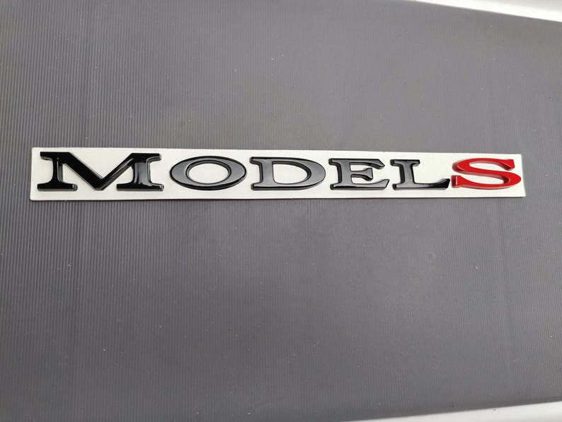 Tesla Model S Black and Red Letters for Rear Trunk 195 X 14 Mm - Etsy