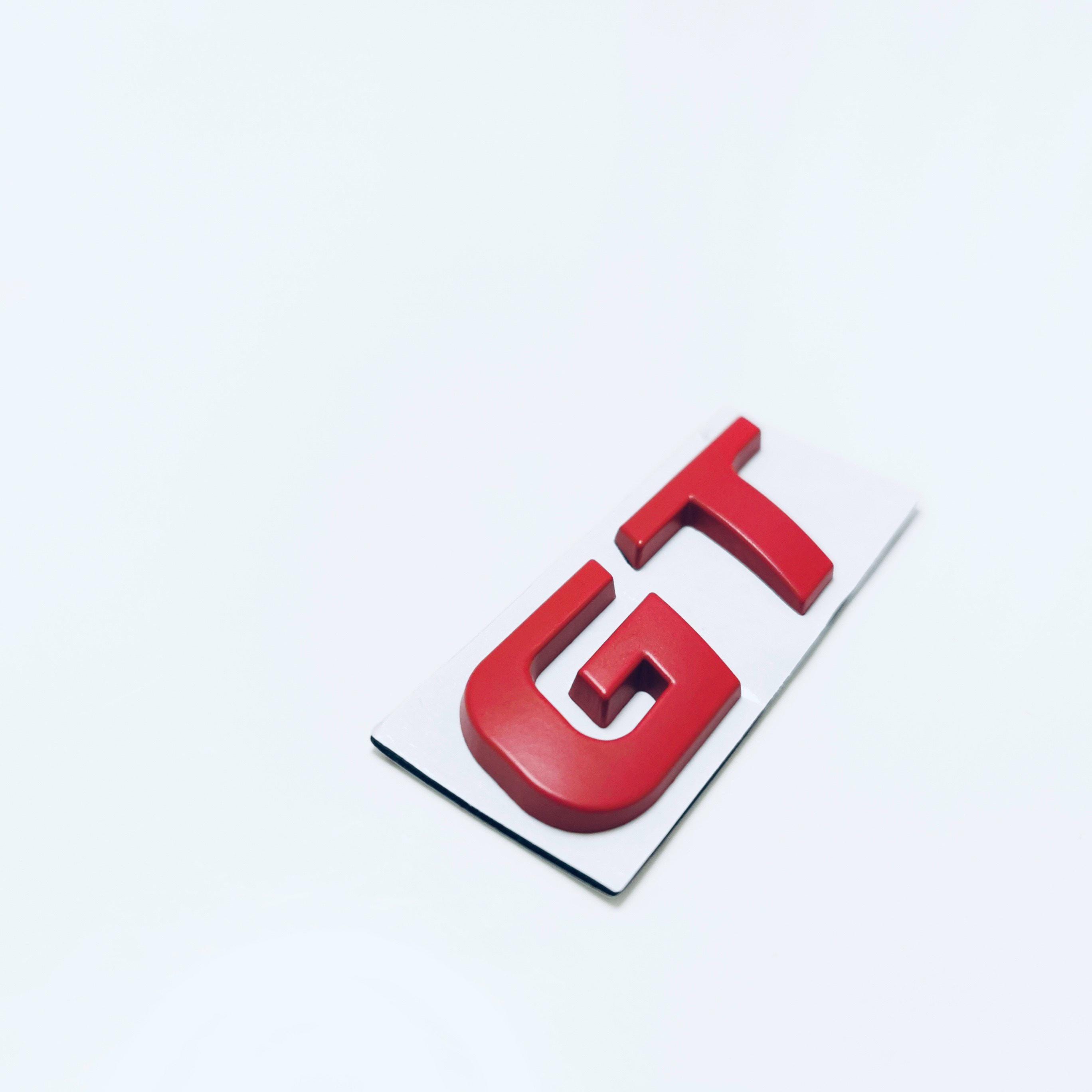 GT Lettering Sticker Badge 65MM X 21MM Chrome/black/red - Etsy