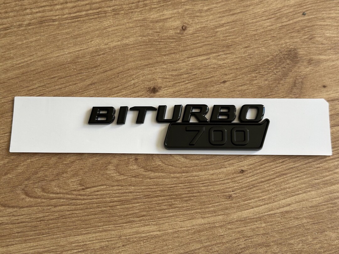 Mercedes Biturbo 700 Logo Emblem Black 14.5cm * 2.2cm - Etsy
