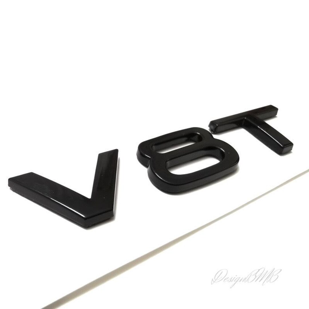 V8T Rear Trunk Black Logo Emblem 80x20mm - Etsy