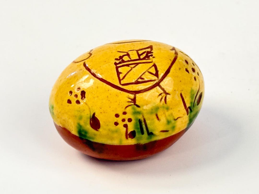 Vintage Lester Breininger PA Dutch Folk Art Redware Egg - Etsy