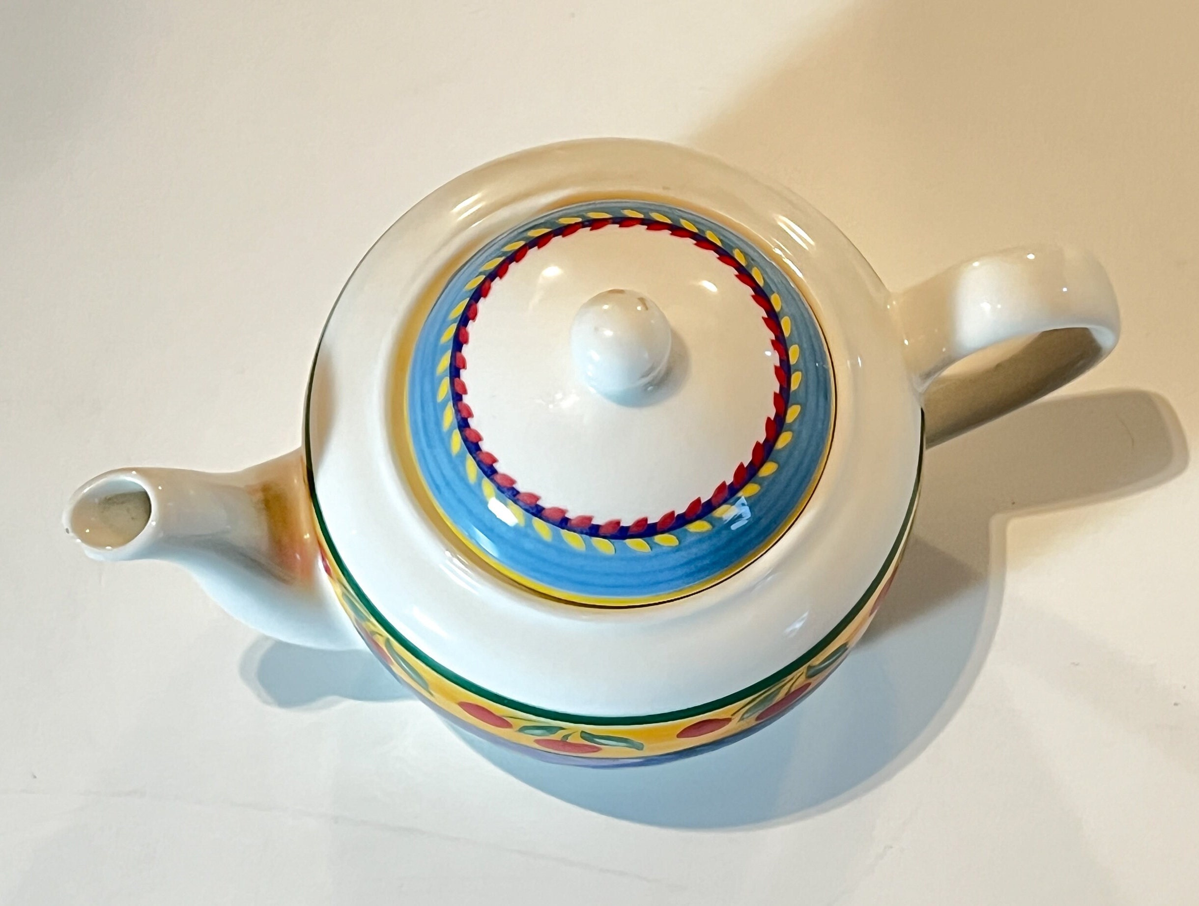Vintage Vista Alegre Portugal Porcelain Cherry Fruit Pattern Teapot - Etsy