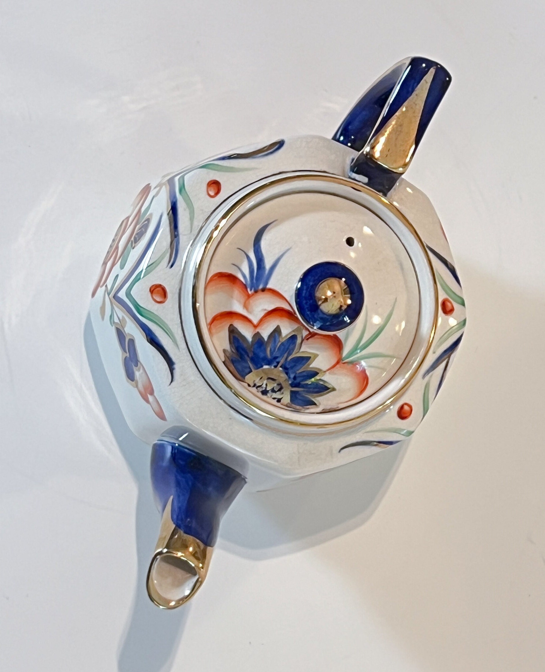 RARE Antique 1920s English Burslem HJ Wood Gaudy Welsh Teapot - Etsy