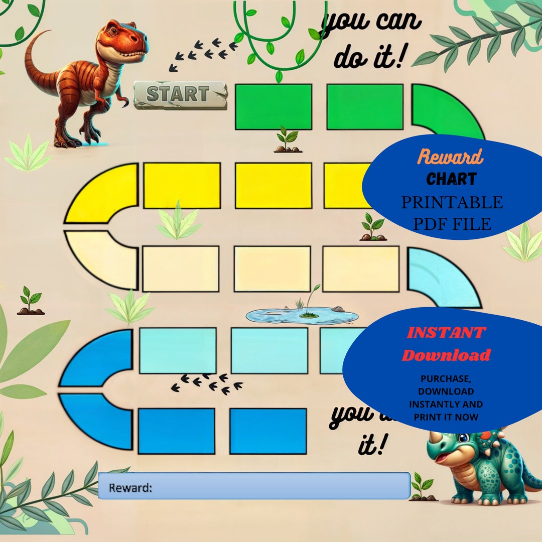 Dinosaur Reward Chart / Printable Dinosaur Kids Behavior Chart ...