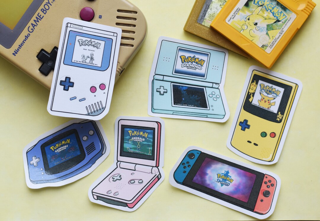 Nintendo Consoles Stickers Retro Collection Pokemon Games Old School ...