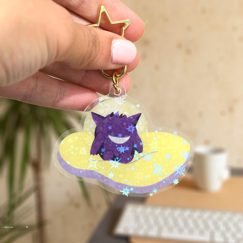 Gengar Pokémon Keychain – Sleeping on Clouds, Nintendo Gamer Gift - Etsy
