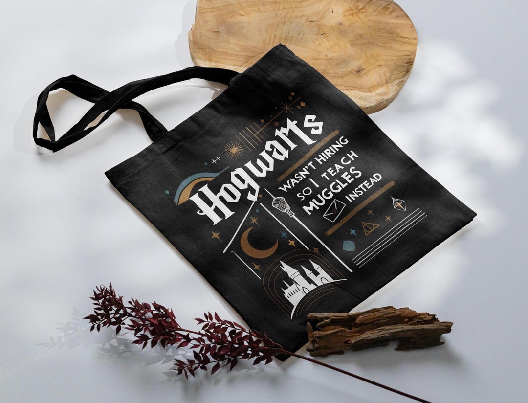 Hogwarts-inspired Tote Bag 'teaching Muggles' Design natural or Black ...