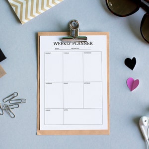 Weekly Planner Fillable Planner Template ınstant Download A4 A5 Sizes ...