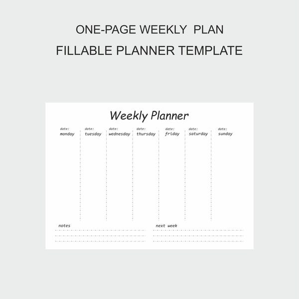 Daily Weekly Planner Day-by-day Weekly Planner A4 A5 Letter Half Size ...