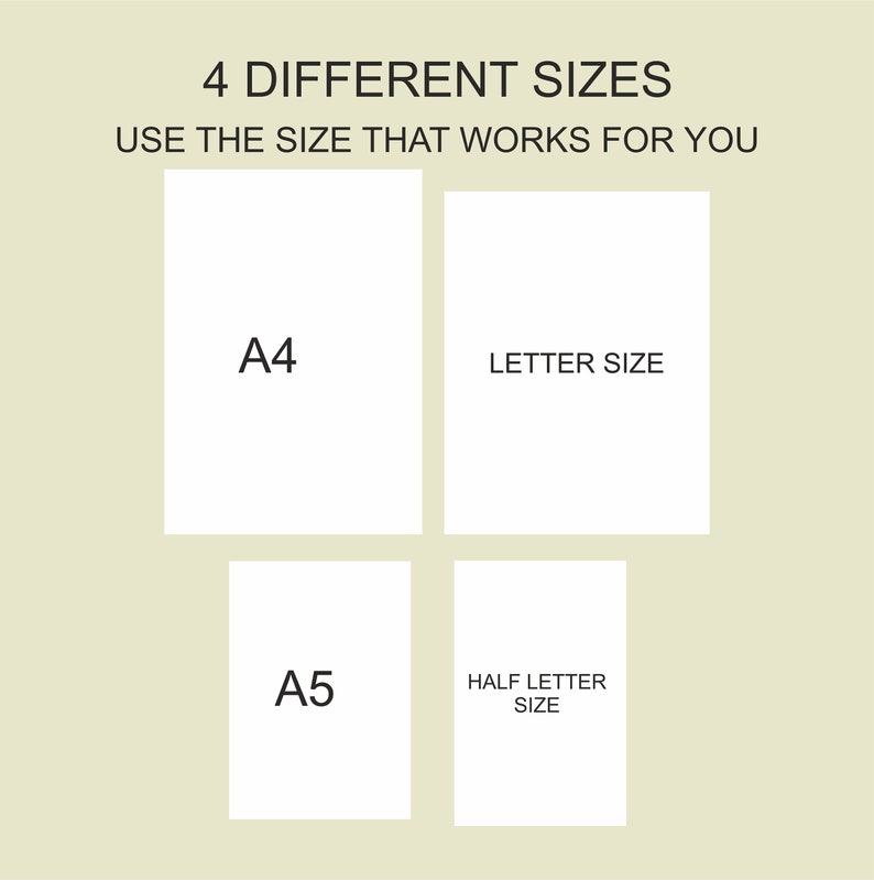 Weekly Planner Digital Download Fillable Planner Template A4a5 Sizes Letter Size Half Letter ...