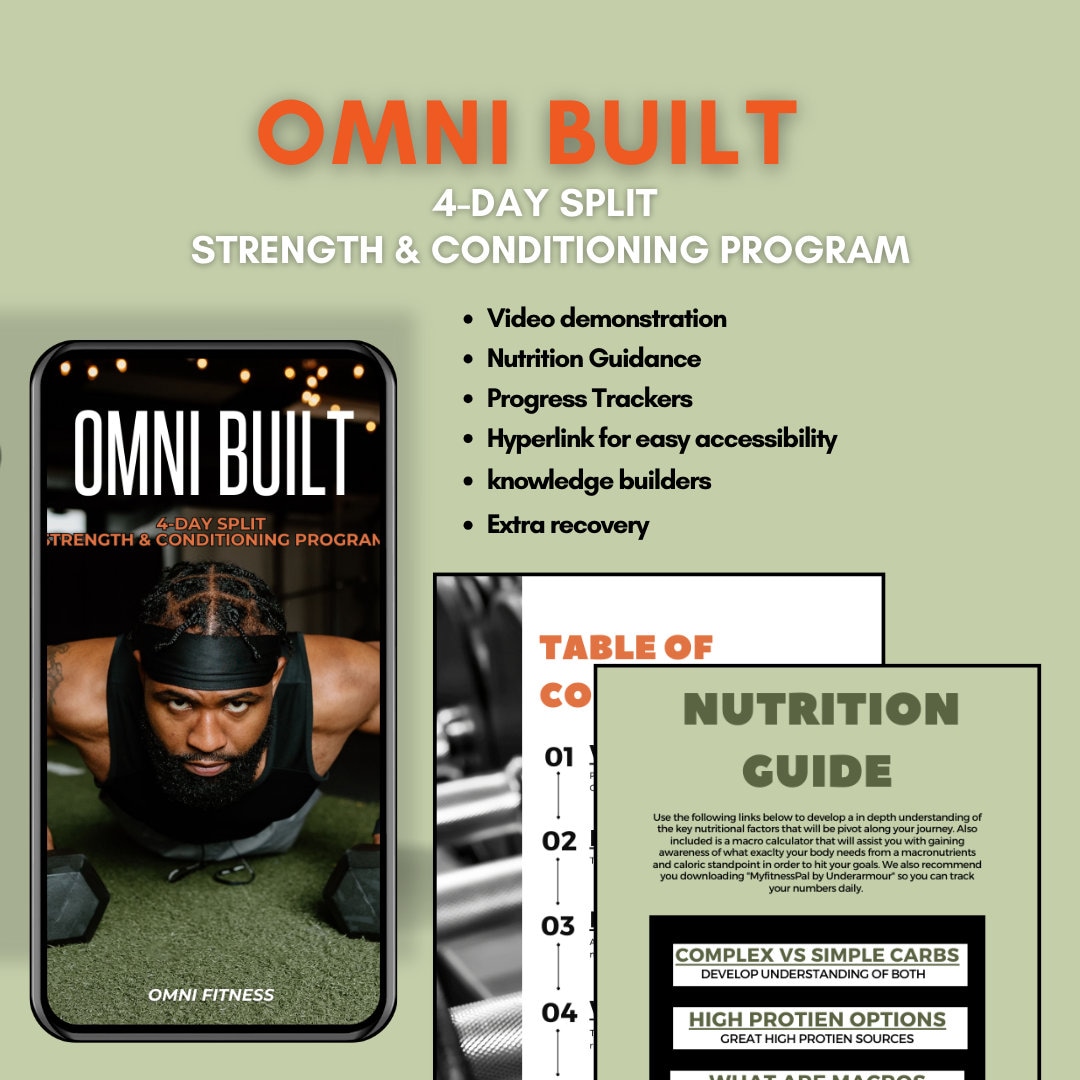 Omni Built | 4-day Split Strength & Conditioning Program | Full Body ...